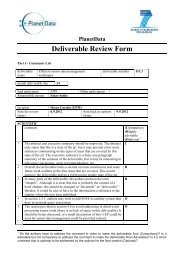 Deliverable Review Form - WIKI - PlanetData