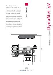 Technical Data SYRUS III - Leybold Optics GmbH