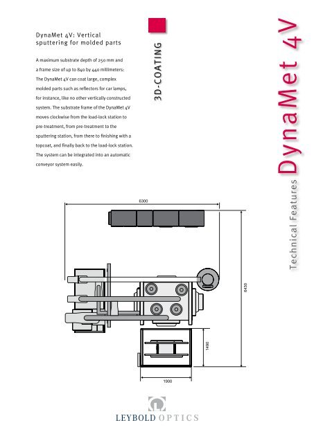 Technical Data DynaMet 4V - Leybold Optics GmbH
