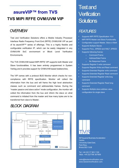 RFFE - Test and Verification Solutions