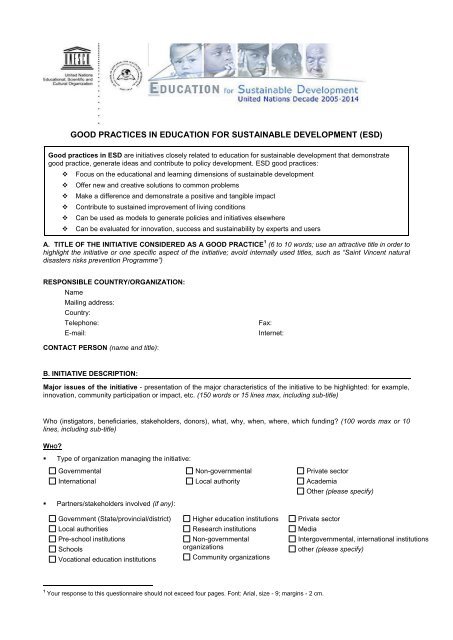 Good Practice Template