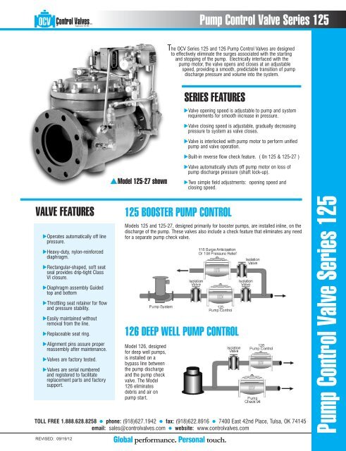 Model Sheet (PDF) OCV Control Valves, 49% OFF