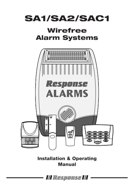 Response SA1 SA2 SAC1 User Guide (pdf) - So Secure