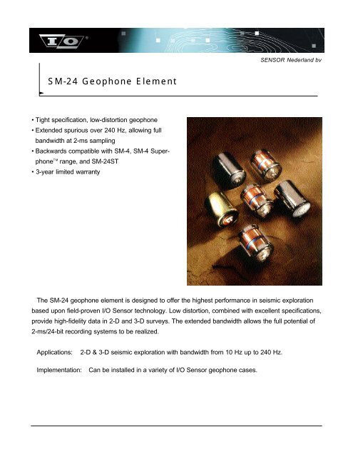 SM-24 Geophone Element