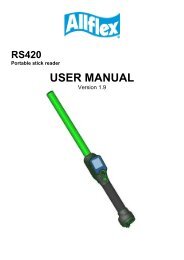 USER GUIDE for RS320 Yellow Stick Reader - Allflex Australia
