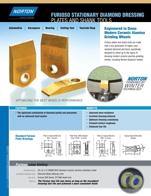 Diamond Dressing Tools - Furioso - Norton