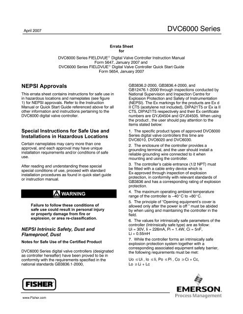 DVC6000 Series FIELDVUE Digital Valve Controllers
