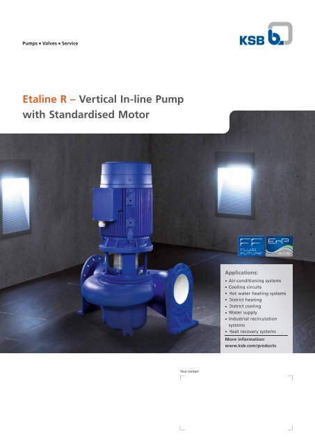 Etaline R â Vertical In-line Pump with Standardised Motor