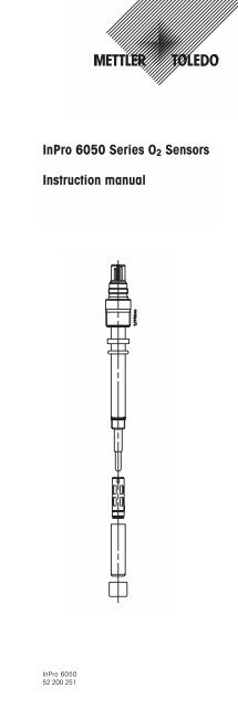 InPro 6050 Series O2 Sensors Instruction manual