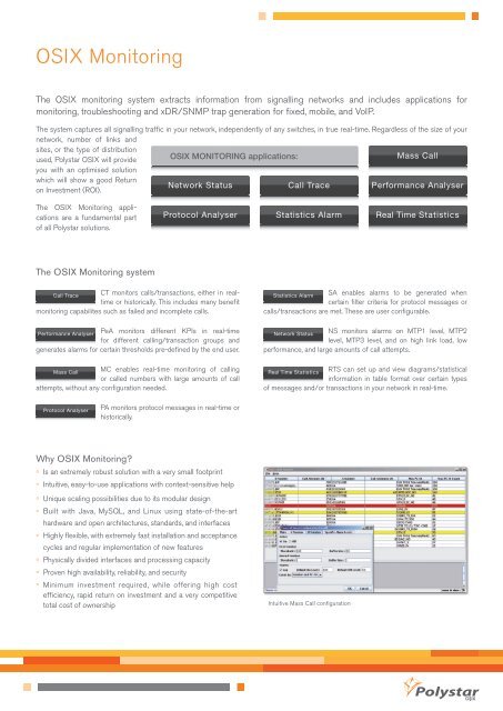 OSIX Monitoring - Polystar