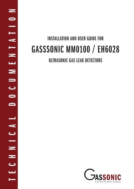 GasssonIC MM0100 / eH6028 t e C H n I C a l d o C U M ... - Gassonic