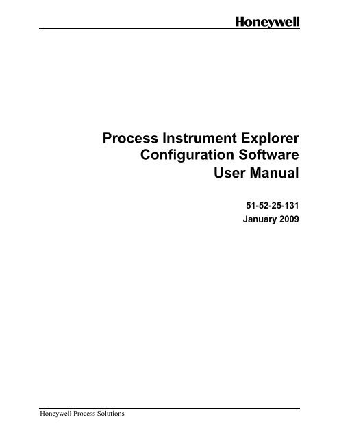 Process Instrument Explorer Configuration ... - Industrial Controls
