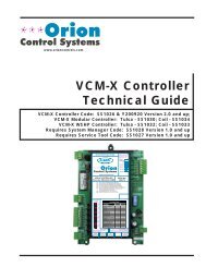 VCM - Controller Technical Guide - Orion Control Systems