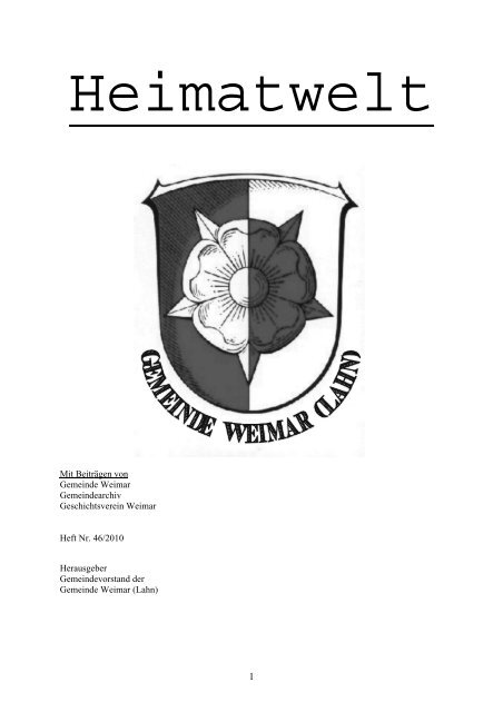 Die Erfassung von Wenkbach im ... - Gemeinde Weimar