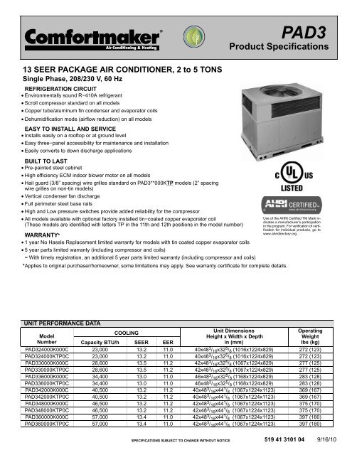 Product Specifications