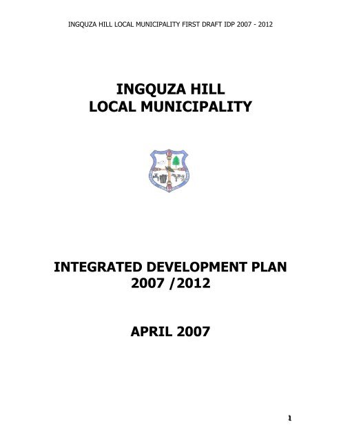 ingquza hill local municipality - Provincial Spatial Development plan