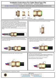 Installation Instructions For Cable Gland Types E2U - CMP Products
