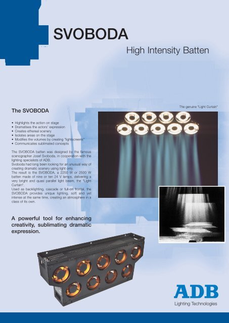 folder svoboda - ADB Lighting Technologies