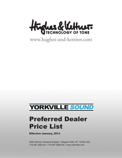 Preferred Dealer Price List - Yorkville Sound