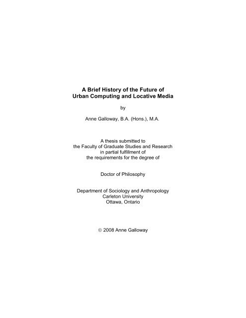 A Brief History of the Future of Urban Computing and Locative Media