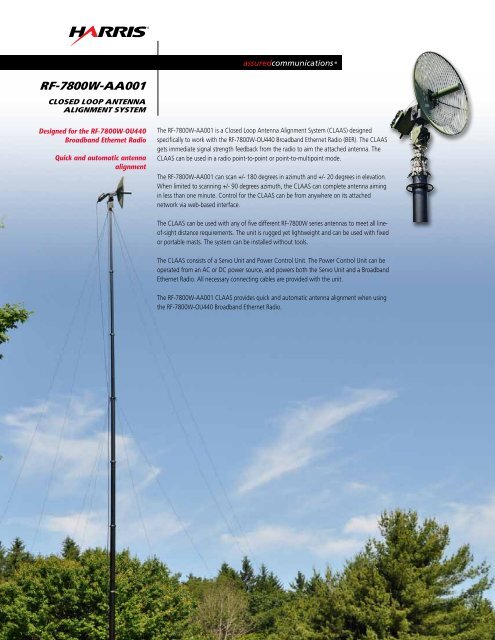 RF-7800W-AA001 Closed Loop Antenna Alignment System