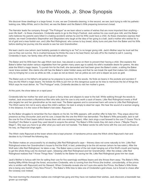 Into the Woods Synopsis Jr. Show (pdf) - Stpaulips.org
