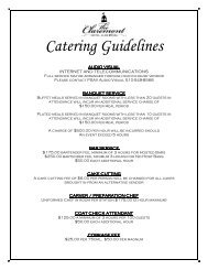 LUNCH MENU - The Claremont Resort and Spa