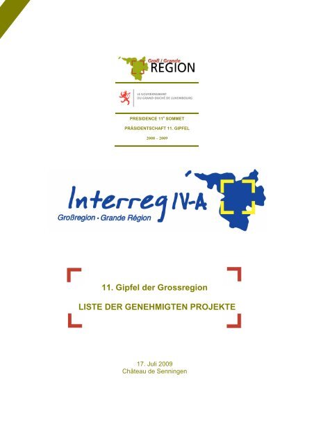 INTERREG IV A Grossregion - Grande Région