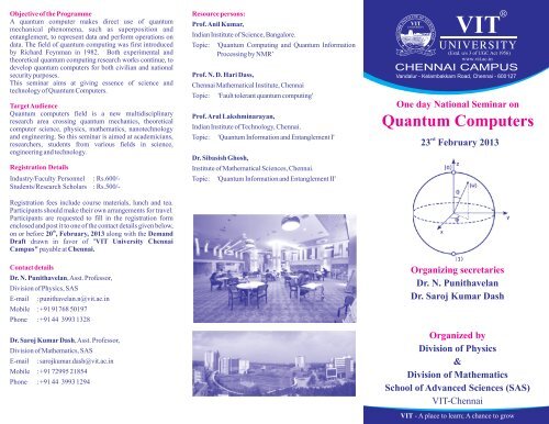 Quantum Computers - VIT University