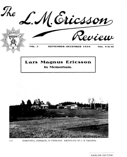 Lars Magnus Ericsson. In Memoriam - ericssonhistory.com