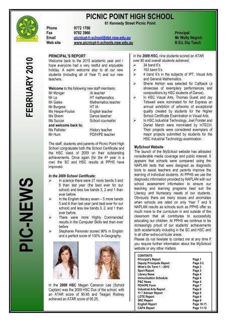 Feburary - Picnic Point High School