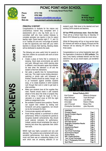 June - Picnic Point High School