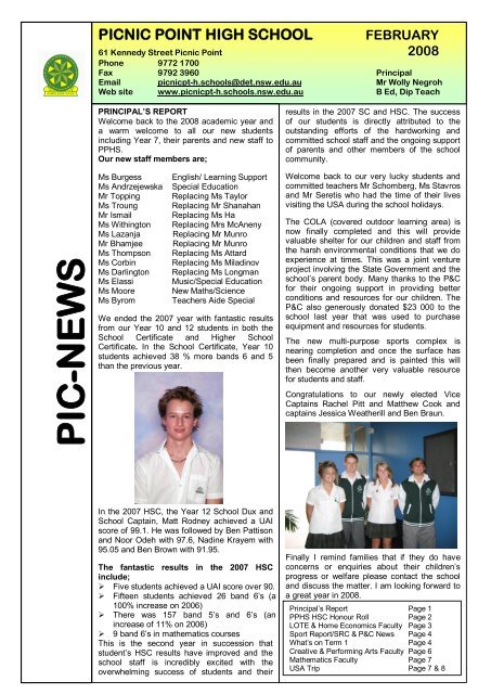 P IC NEW S - Picnic Point High School