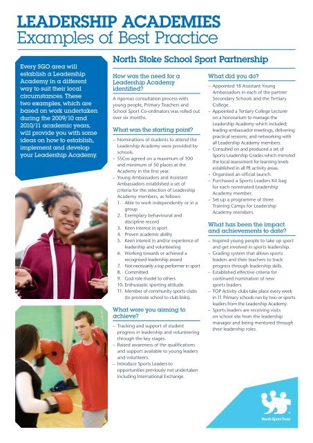 Examples Of Leadership In Sports