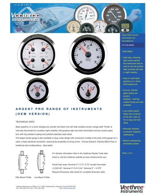 argent pro range of instruments (oem version) - Veethree Instruments