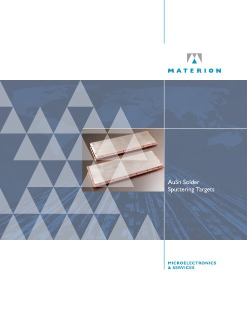 AuSn Solder Sputtering Targets - Materion