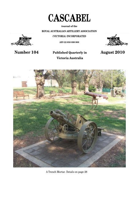 CASCABEL - The Royal Australian Artillery Association (Victoria)