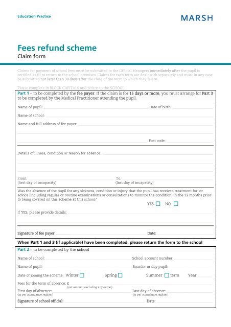 Download a refund form - Kimbolton School