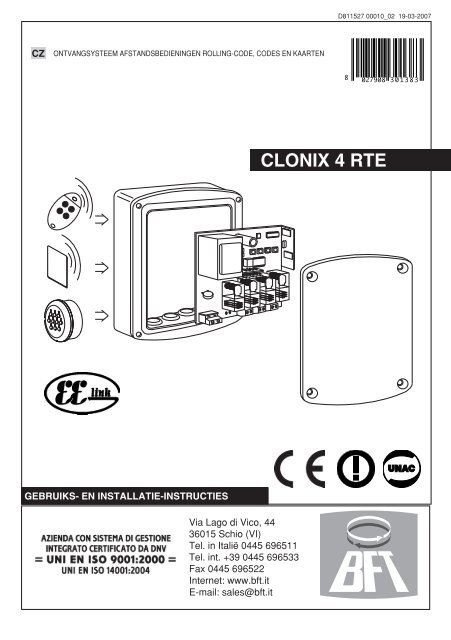 CLONIX 4 RTE - Finto Toegangsbeheer
