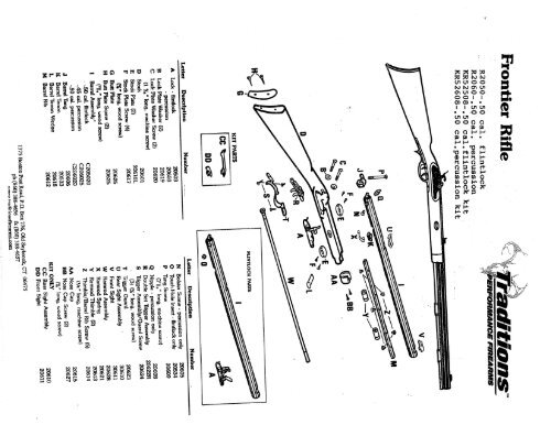Frontier Rifle Schematic - Traditions Performance Firearms