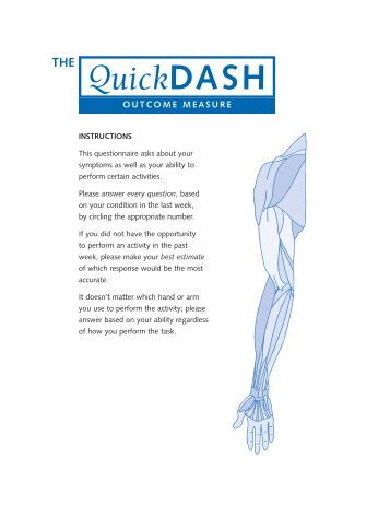 Disabilities of the Arm, Shoulder and Hand (Quick DASH)