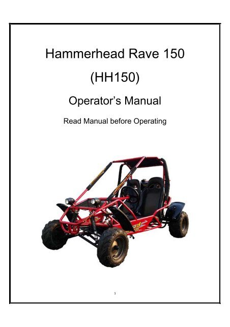 Rave 150 â Owners Manual - Hammerhead Off-Road