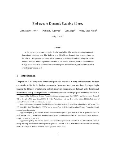 Bkd-tree: A Dynamic Scalable kd-tree