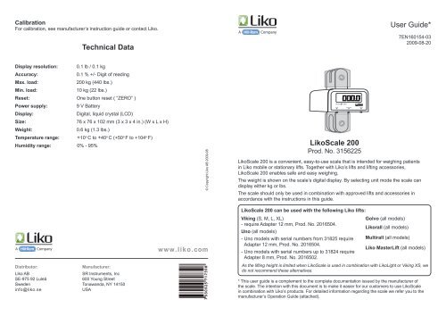 LikoScale200 Instruction Guide EN