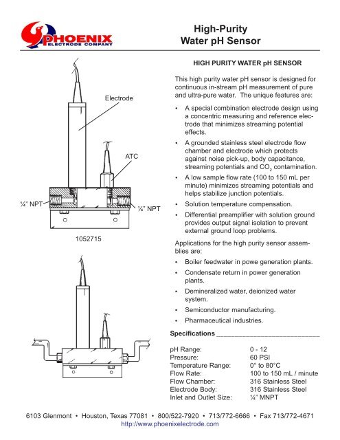High-Purity Water pH Sensor