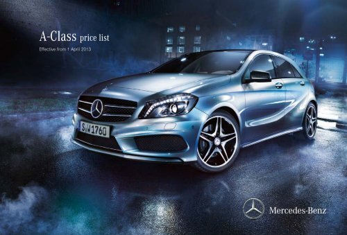 A Class Price List Mercedes Benz