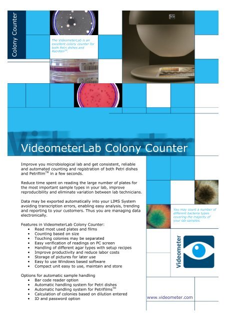 VideometerLab Colony Counter