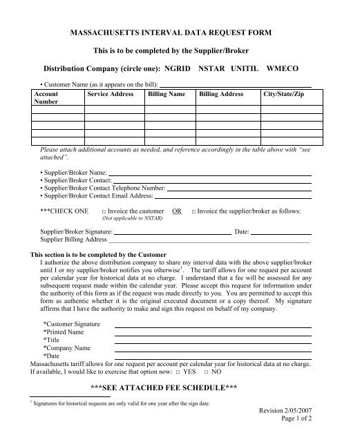 Interval Data Request Form - National Grid