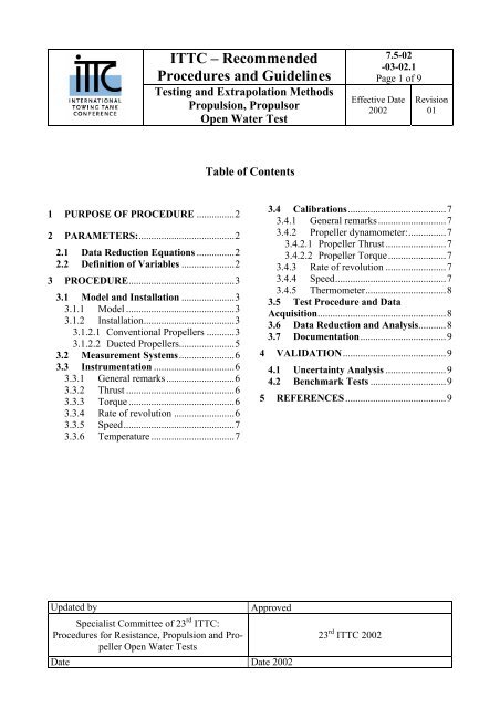 7.5-02-03-02.1 Open Water Test - ITTC