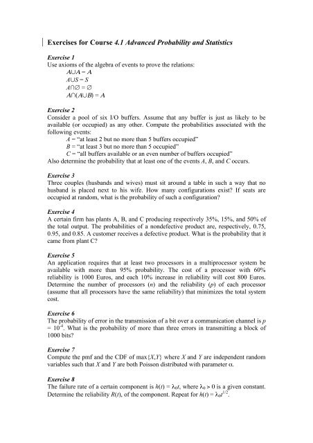 Exercises on 4.1 Prob.and.Statistics